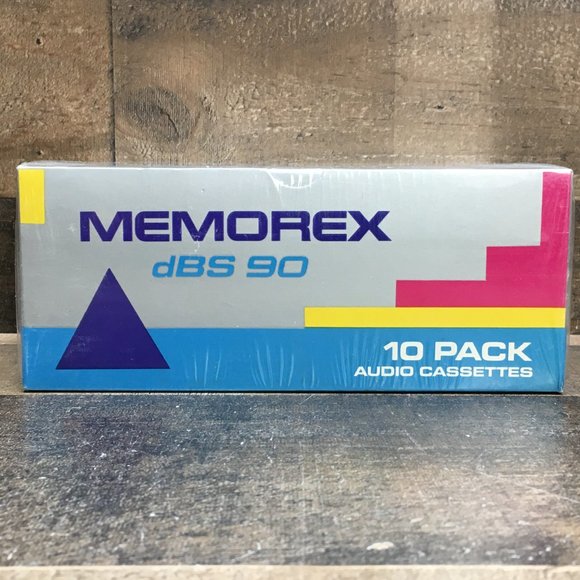 Media | 199s Memorex 90 Audio Cassette Tape Dbs Normal Bias Blank New Sealed Box Of 10 | Poshmark